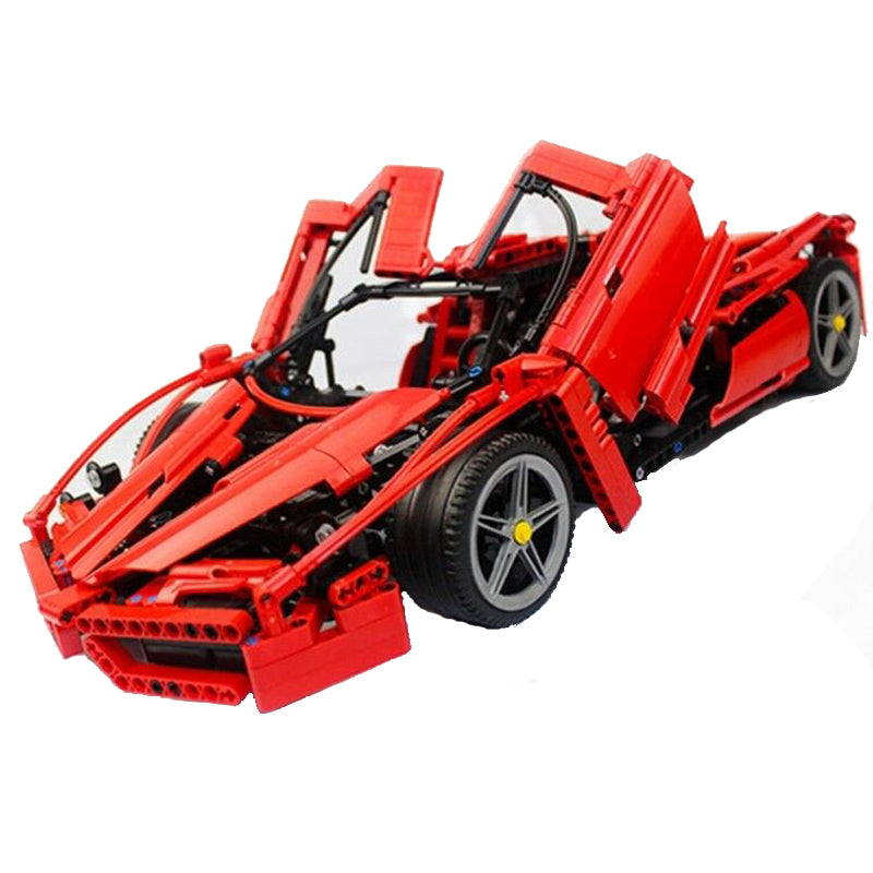 Kids Red Sports Racing Toy Car Assembly Building Blocks Ferrari Enzo F ...
