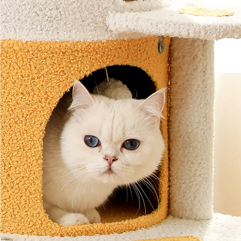 Cute Duck Sisal Bucket Soft Velvet Fabric Pet Cat Scratcher Climbing T ...