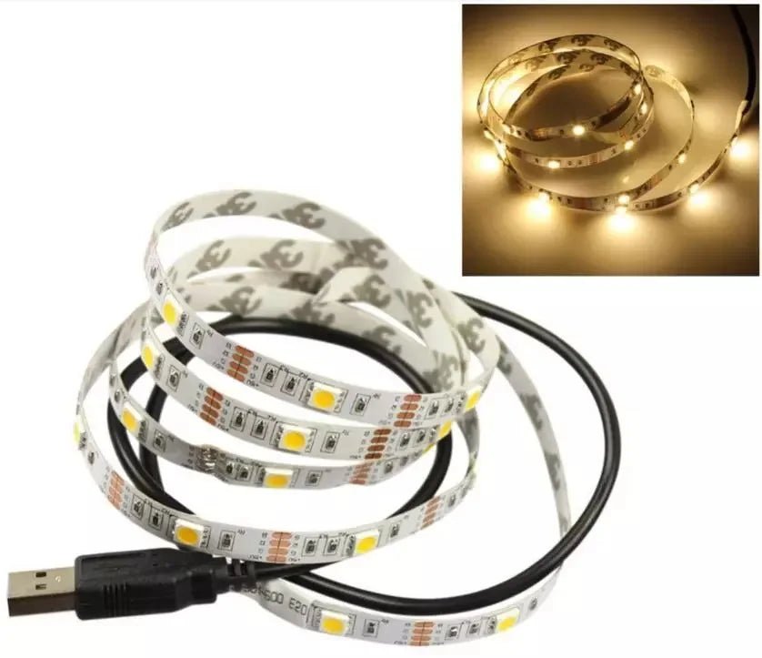 DC 5V USB LED Strips 2835 White Warm White Tira LED Strip Light TV Bac ...