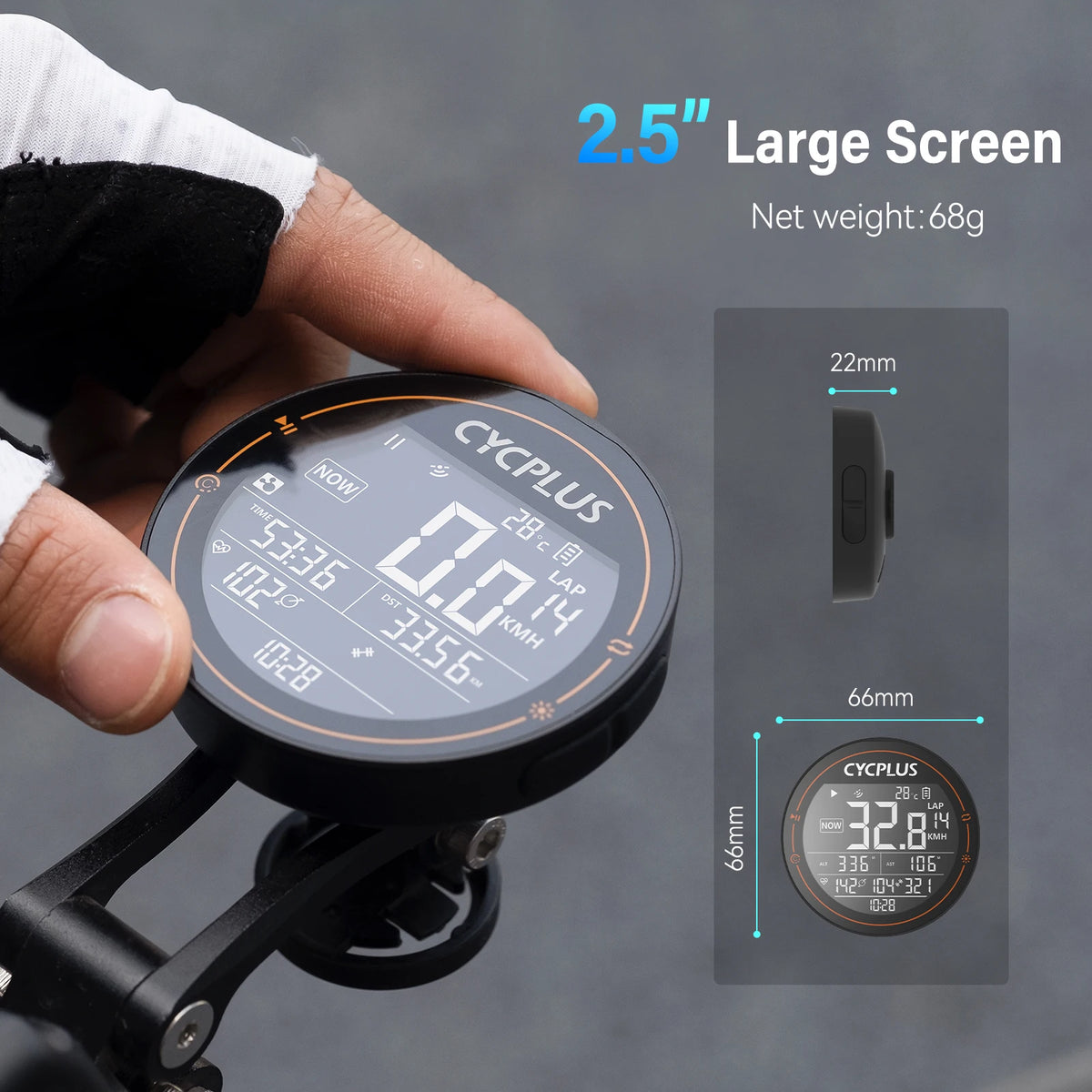 CYCPLUS M2 GPS Bicycle Computer Cycling Speedometer Bike Accessories S ...
