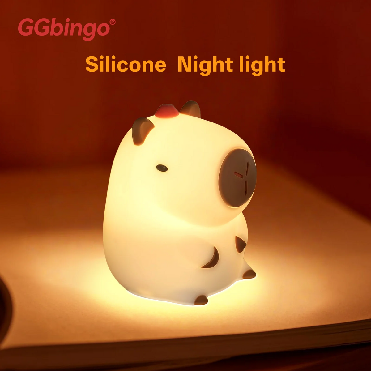 New Portable Silicone Pat Night Light with 3 Brightness Modes ABS Mate ...
