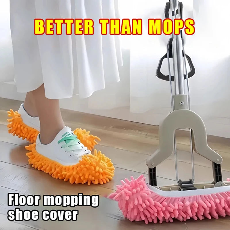 1Pair Dust Cleaner Grazing Slippers House Bathroom Floor Cleaning Mop ...