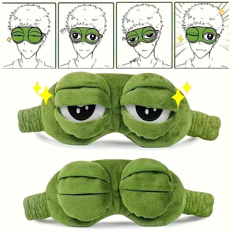 3D Frog Sleep Mask Natural Sleeping Eyeshade Women Men Creative Cartoo ...