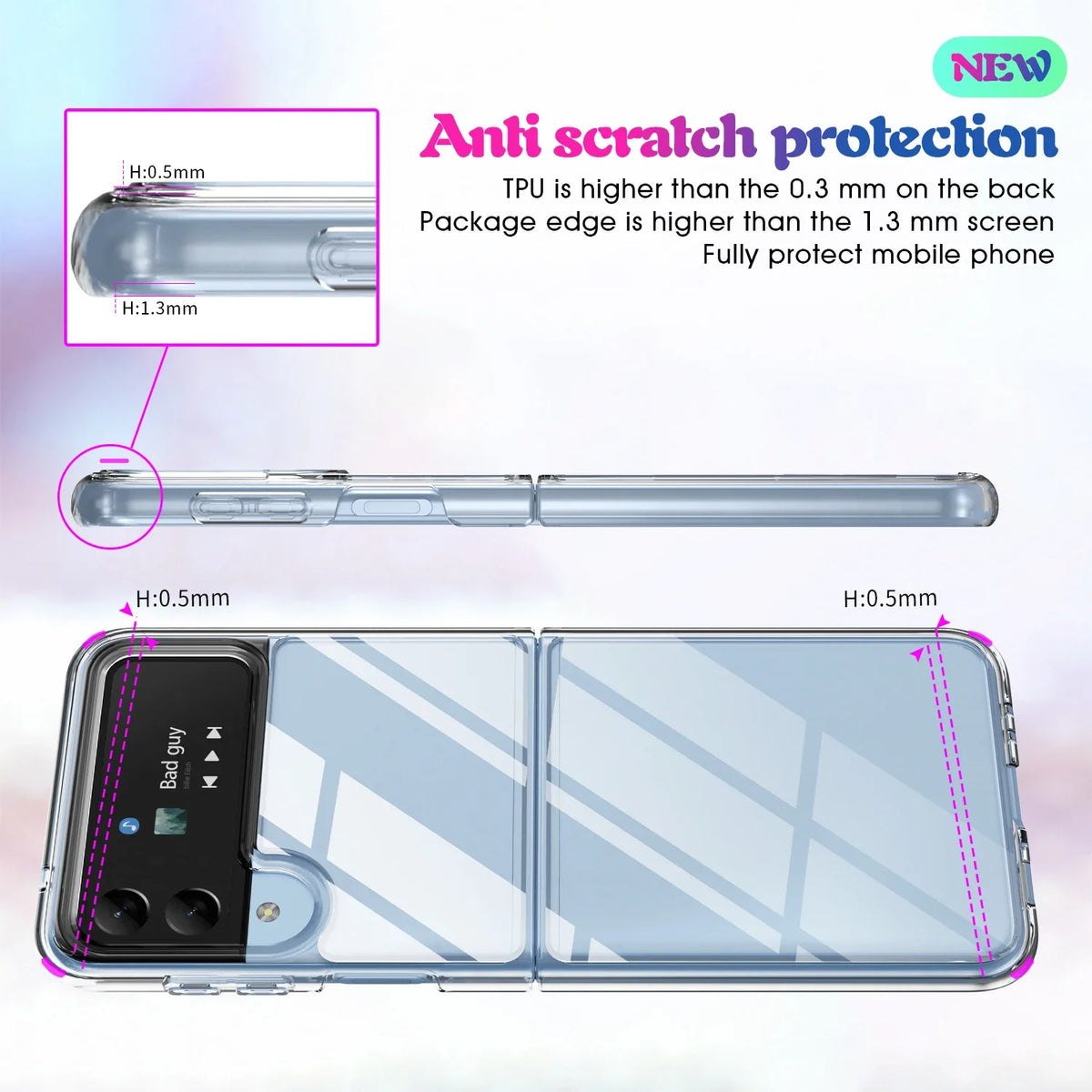 Clear Ultra Thin PC Case for Samsung Galaxy Z Flip 4 7 6 5 5G flip7 fl ...