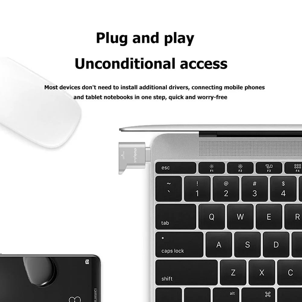 Lenovo Thinkplus USB C Type-C Micro SD Card Reader Memory Card Mini Me ...