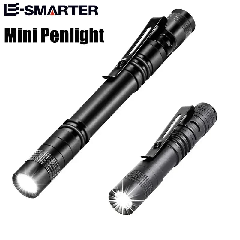 Mini Portable LED Pen Light Pocket Ultra Bright High Lumens Handheld F ...