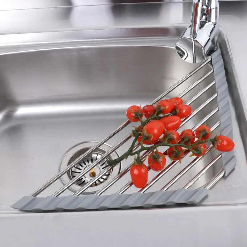 Kitchen Sink Water Filter Rack Foldable Triangular Sink Storage Rack D ...