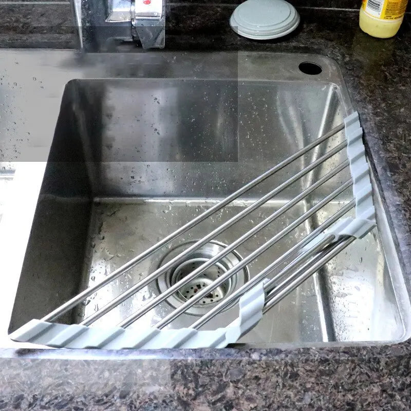 Kitchen Sink Water Filter Rack Foldable Triangular Sink Storage Rack D ...