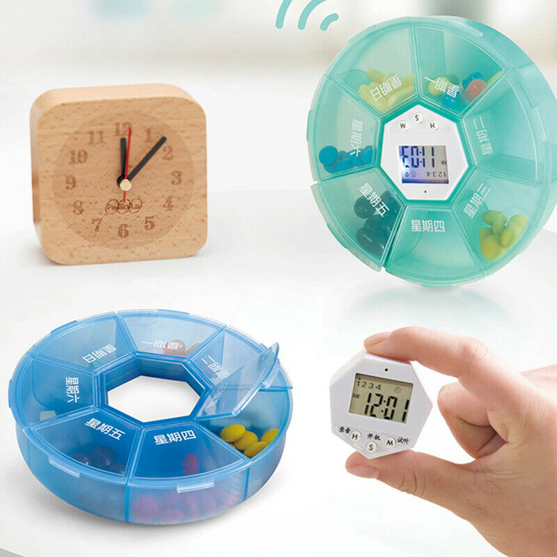 Smart Electric Medicine Box Pill Elder Reminder Voice Alarm Clock Timi ...