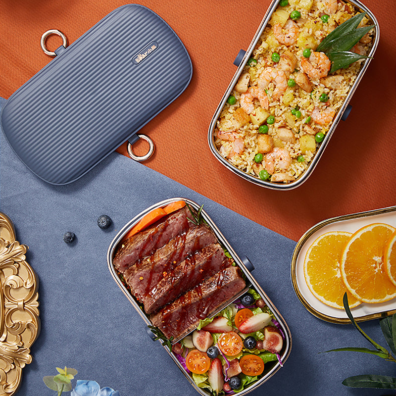 Portable Electric Plug-in Thermal Detachable Partition Bento Lunch Box ...