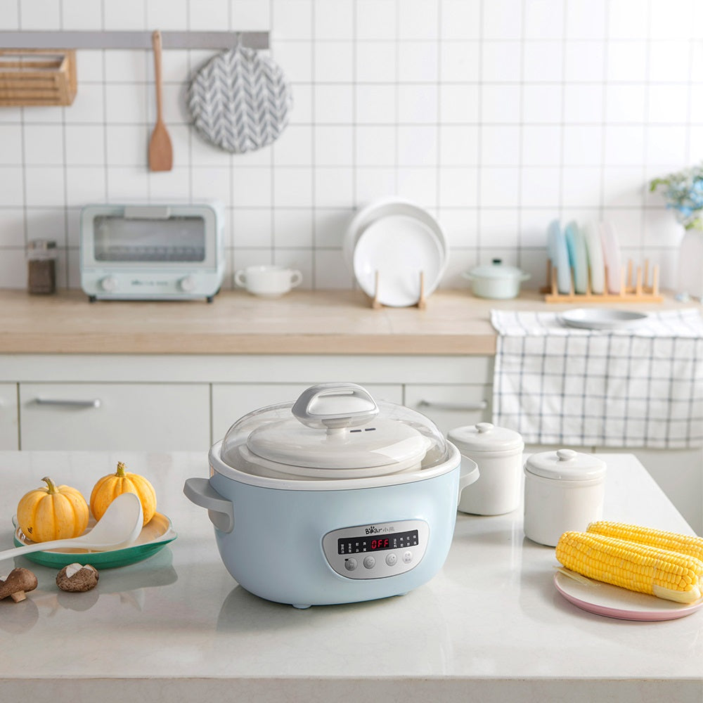 Electric Cooker Stew Automatic Ceramic Soup Casserole Baby Porridge Po ...