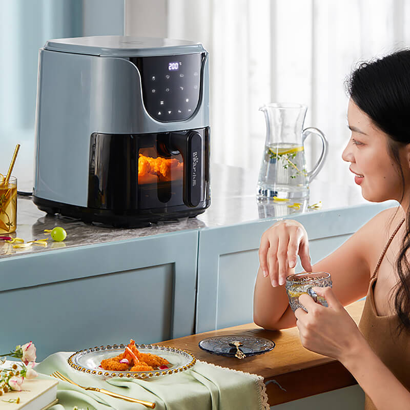 Mechanical Visual Air Fryer Transparent Oven Storage Non-stick Snack B ...