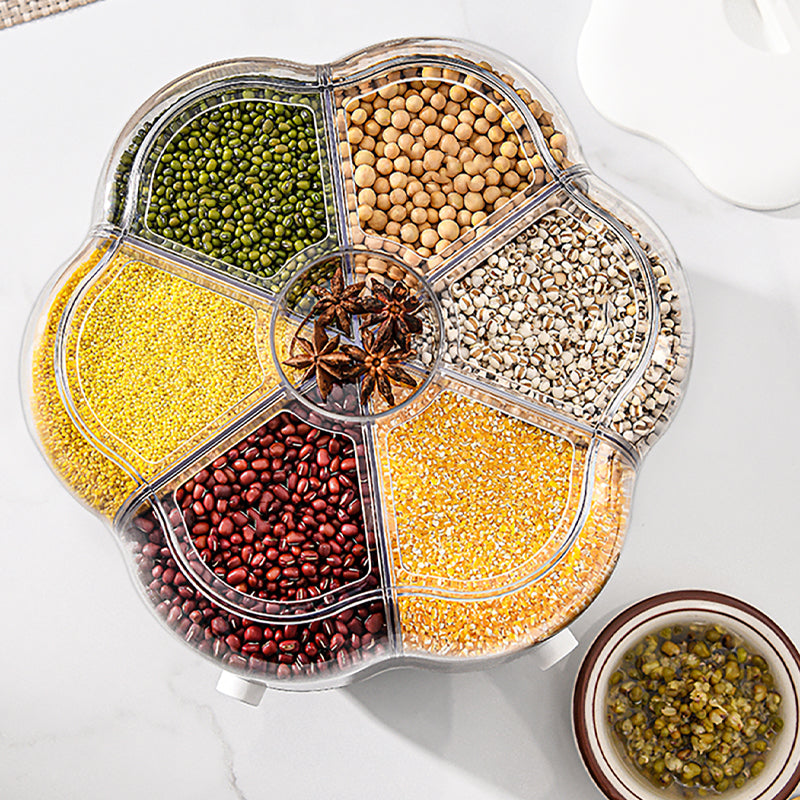 Rotating Grains Storage Box Rice Divider Bucket Sealed Food-grade Cyli ...