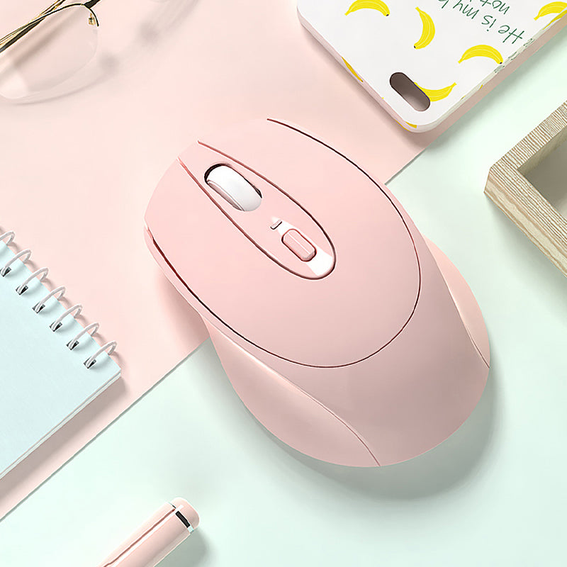 Portable Morandi Wireless Mouse Anti-slip Dual Mode Bluetooth Charging ...