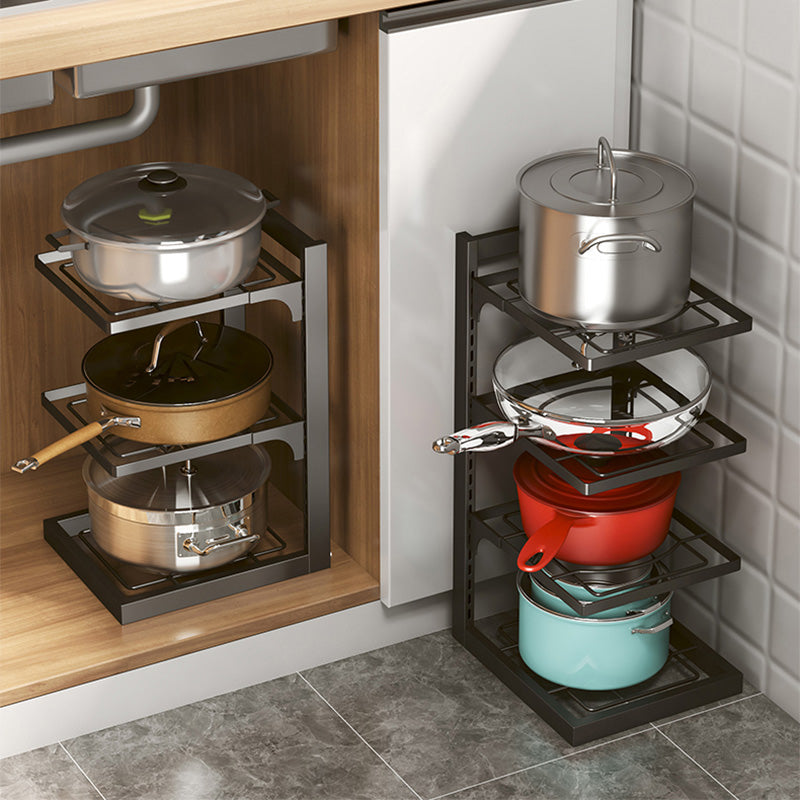 Vertical Kitchen Storage Adjustable Layer Under The Sink Pot Holder Co ...