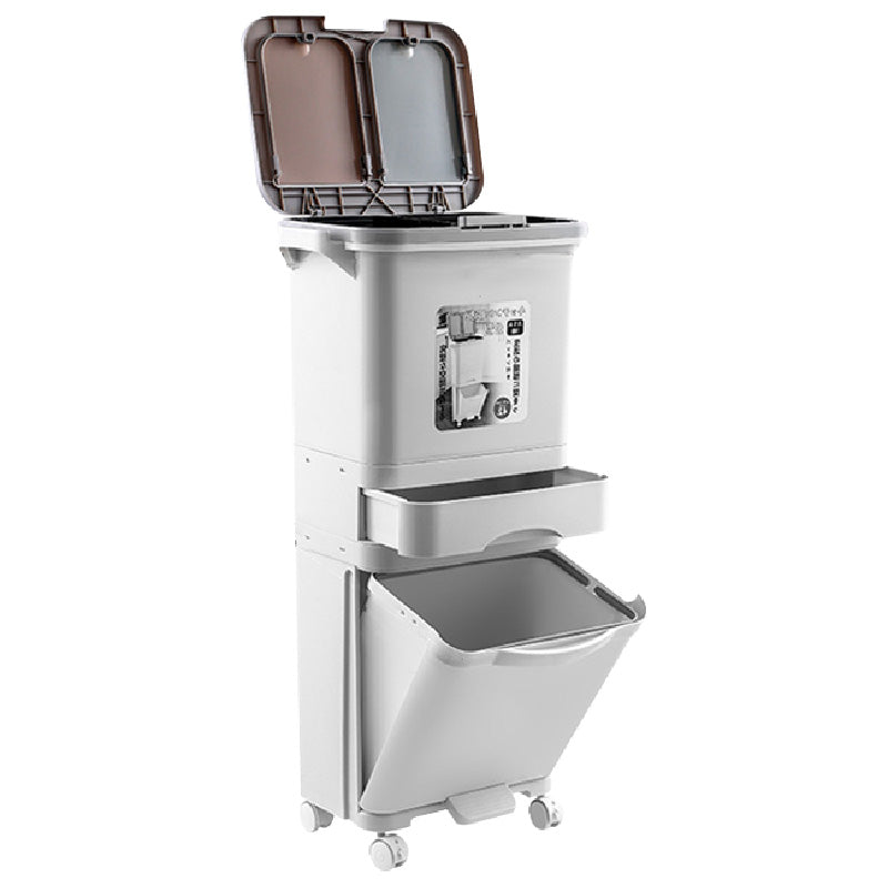 Multi-functional Sorting Trash Can Drawer Garbage Separation Trolley P ...