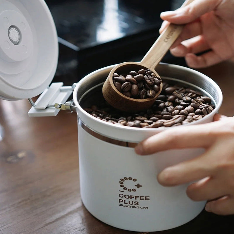 Coffee Bean Storage Tank Powder Sealed Tank Can Canister Airtight Sili ...