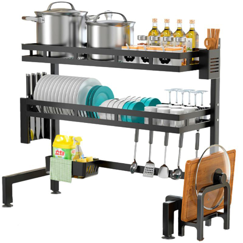 Multi-functional Sink Rack Kitchen Countertop Drain Double-layer Steel ...