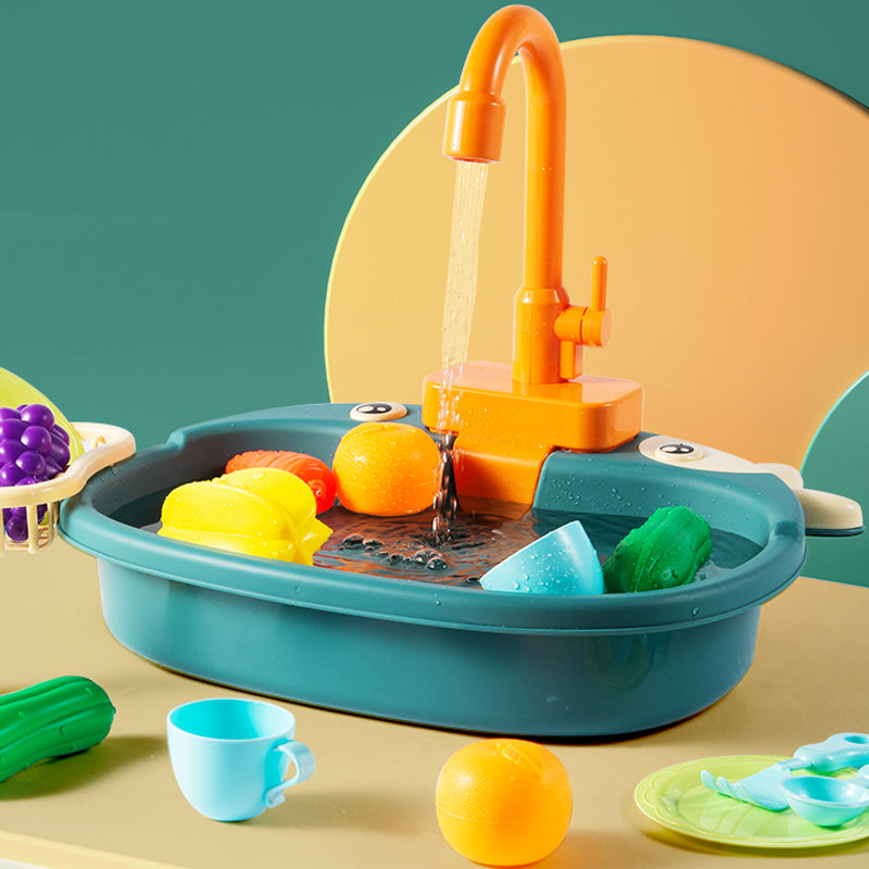 Electric Water Kids Kitchen Sink Toy Children's Dishwasher Washbasin P ...