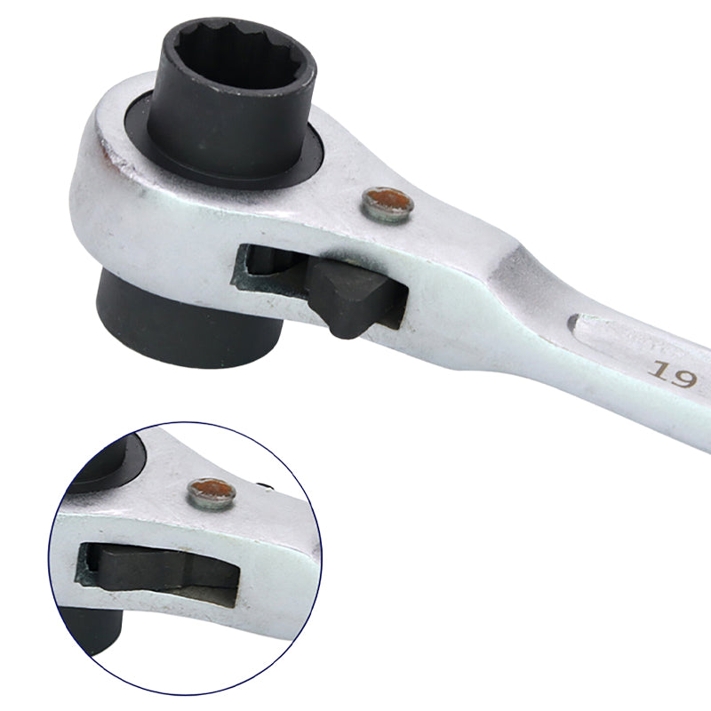 Pointed Tail Single-head Socket Ratchet Wrench Double-headed Plate Qui ...