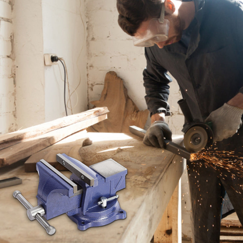 Heavy-duty Forged Steel Movable Adjustable Table Bench Vise Woodworkin ...