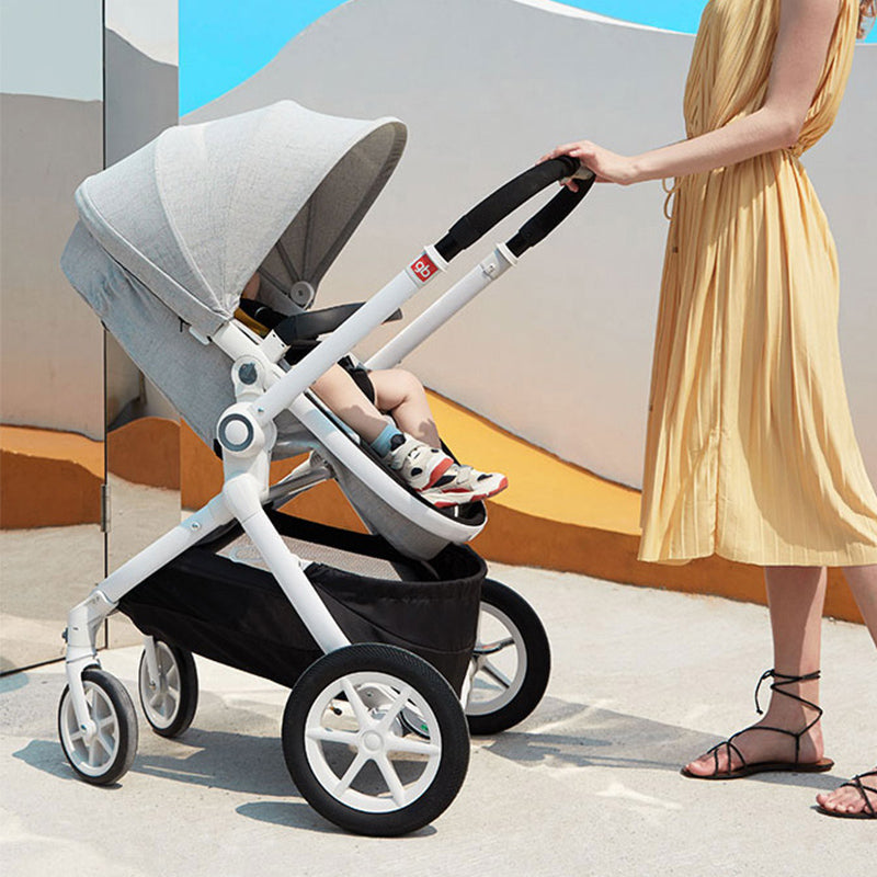 Newborn Trolley Baby Stroller Lying And Sit High Two-way Foldable Four ...