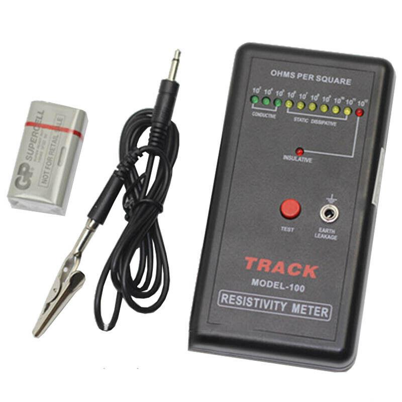 Handheld Surface Resistance Tester Electric Resistivity Meter Anti-sta ...